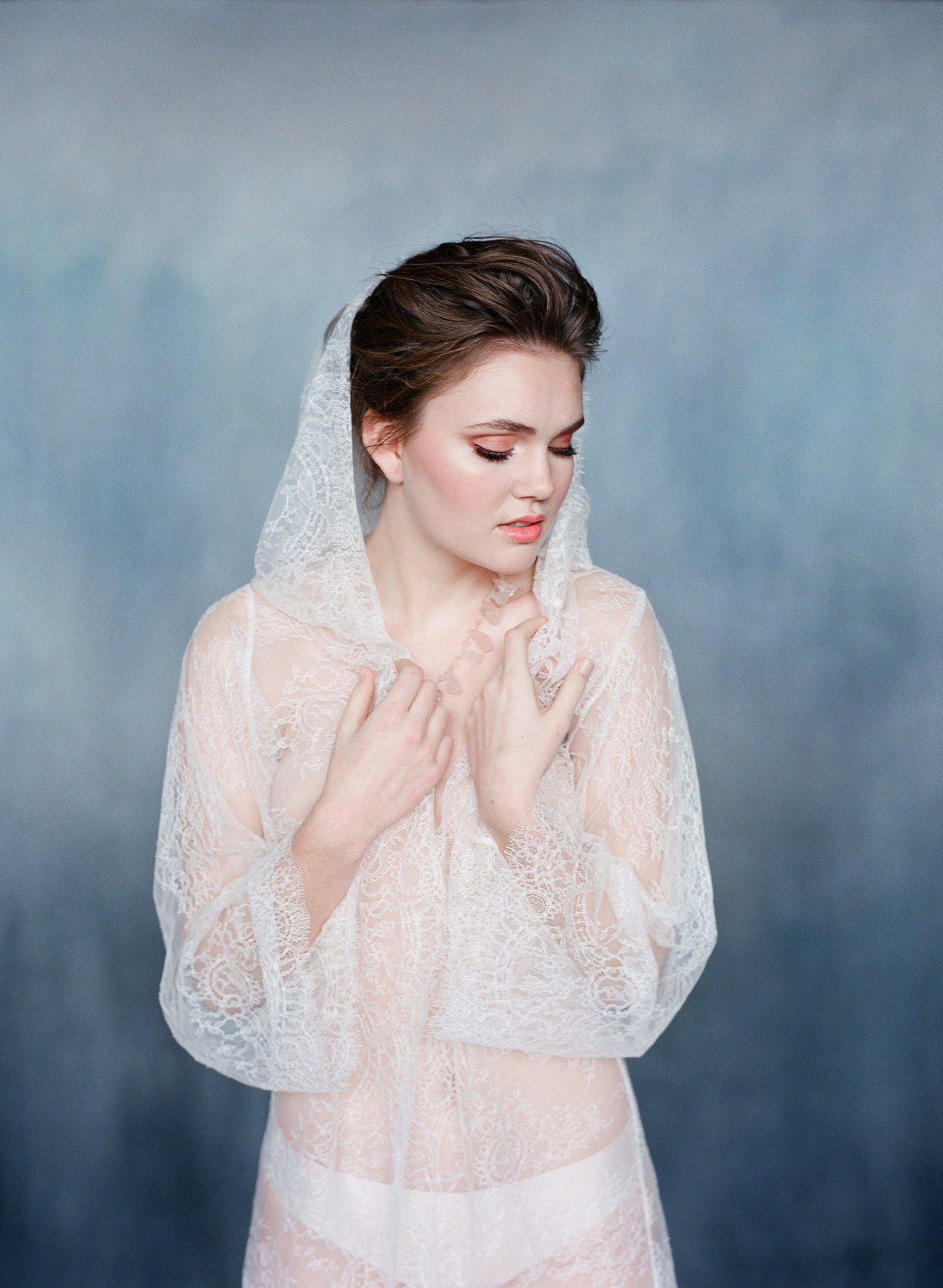 Ivory Lace Bridal Coverup | Elegant Ivory Robe – Emily Riggs