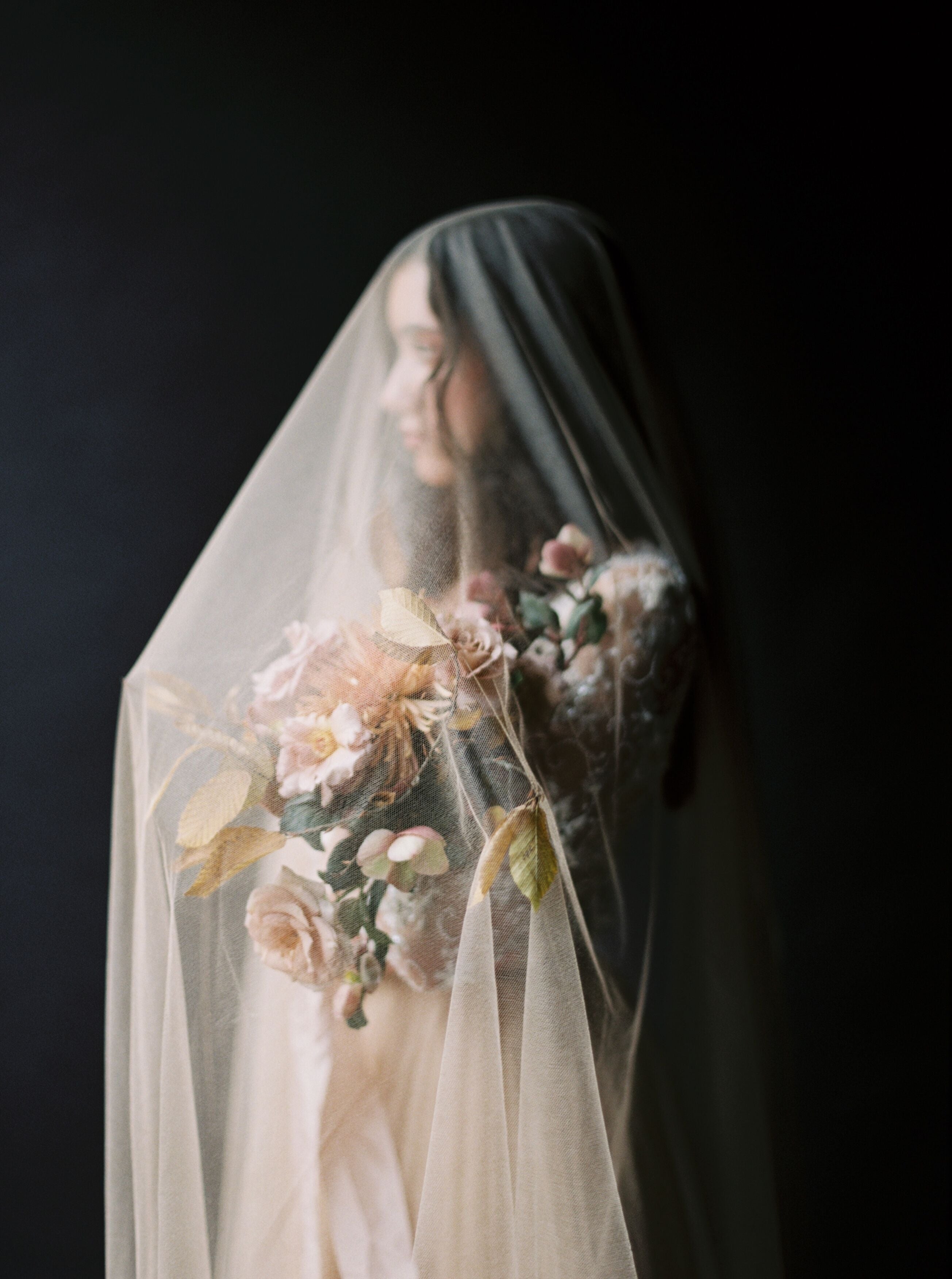 Stunning Sheer Silk Veil – Emily Riggs